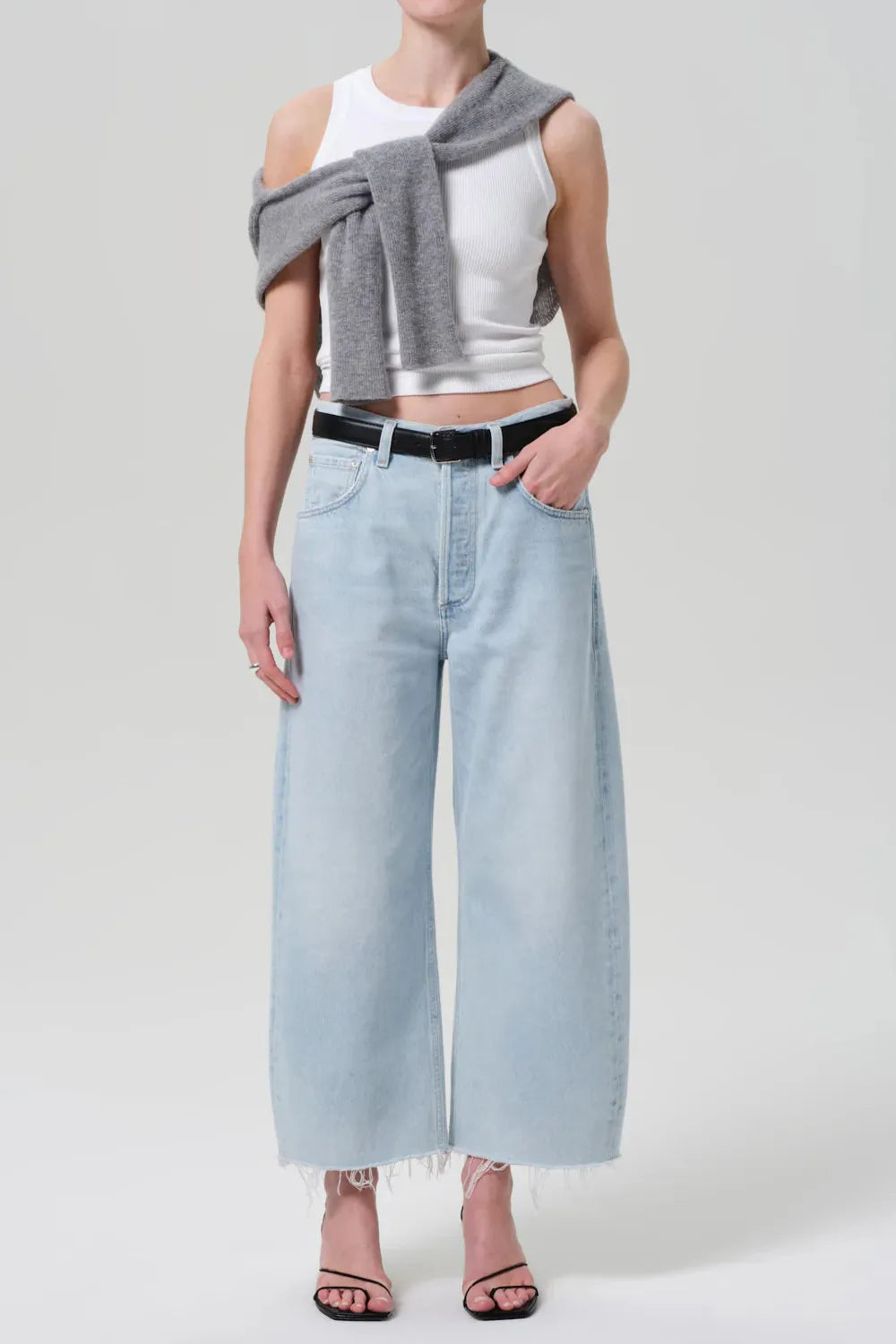 Ayla Raw Hem Crop in Allier – ROAR CLOTHING PTY LIMITED