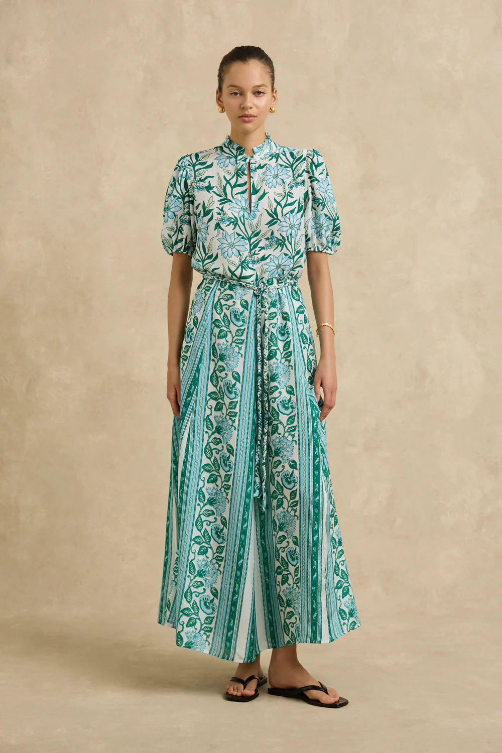 Oceanus Dress Spring Daisy Light Blue – ROAR CLOTHING PTY LIMITED